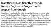 WE Program, Offered by TalentSprint, Supported by Google